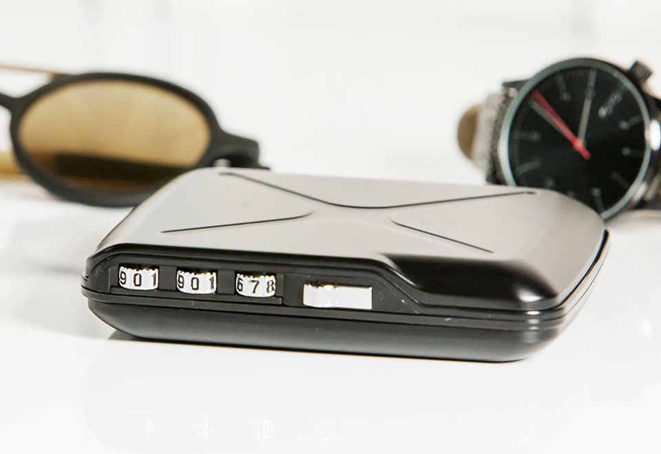 RFID Combination Locking Wallet @ Sharper Image